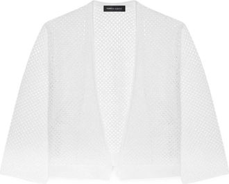 Fiorella Rubino Mini Mesh Cardigan - - Knitwear - Damen - Wei&szlig; - XL