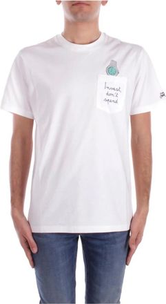 Saint Barth Homme, Tops, Blanc, Taille: L Logo Front Pocket T-shirt Polos White