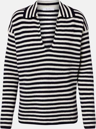 Max Mara Top Gomma rayé en cachemire