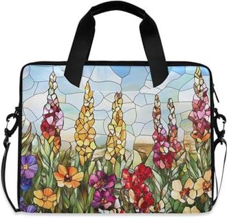 Alaza Sac pour ordinateur portable de 40,6 à 15,6 pouces, motif renard, herbe, lune, sac pour ordinateur portable, sac à bandoulière pour femme, homme, étud