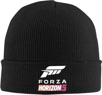 Generic Chapeau Homme, Logo Abstrait Blanc 5 Femmes Unisexe Bonnet tricot&eacute; Bonnet Cadeau Hiver Chaud de No&euml;l pour v&eacute;lo en Plein air