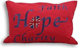 Riva Paoletti Faith C/CASE 35X50 RED, Baumwolle, rot, 35x50cm