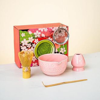 Generic Service &agrave; th&eacute; matcha de style japonais fabriqu&eacute; avec bol en c&eacute;ramique avec bord artisanat exquis haut de gamme id&eacute;al pour les aficionados tache-gla&ccedil;ur