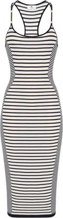 Elisabetta Franchi Femme, Robes, Noir, Taille: 40 FR Robe en tricot avec un m&eacute;lange de rayures