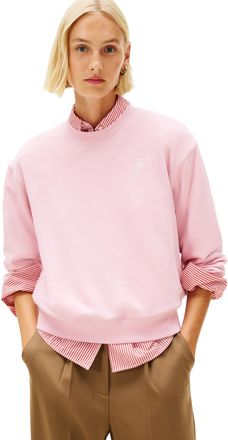 Tommy Hilfiger Damen Th Script Reg Terry Swtshrt Ww0Ww49418 Pullover-Sweatshirt, PINK (Bonita Pink), XXS