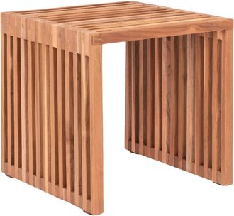 House Nordic Beistelltisch PEGO Teak Holz Natur 40x40 cm Tisch
