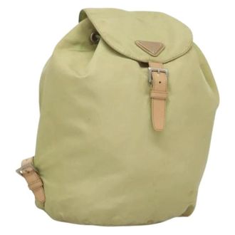 Prada Pre-owned Nylon sacs-dos - Femme - Pre-owned - Beige - Taille: ONE Size