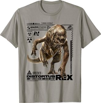 Jurassic Park Rebirth Distortus Rex Ingen Species File T-Shirt