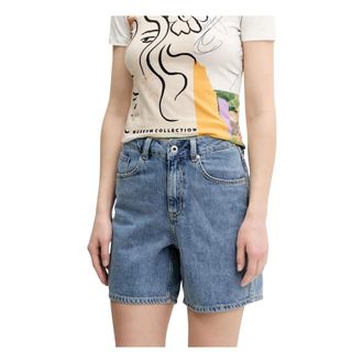 Karl Lagerfeld High Waist Denim Shorts - - Shorts - Damen - Blau - W24