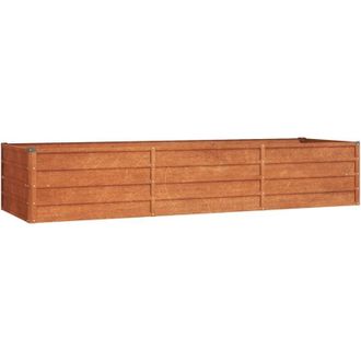 vidaXL Vidaxl - Lit sur&eacute;lev&eacute; de jardin rouill&eacute; 240x80x45 cm acier corten