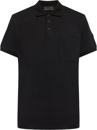 Moncler polo &agrave; patch logo - Noir