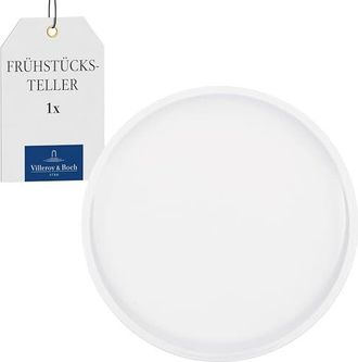 Villeroy & Boch Artesano Fr&uuml;hst&uuml;cks-/ Dessertteller Wei&szlig;, Sp&uuml;lmaschinenfest, Mikrowellensicher, Teller, Geschirr, Porzellan, Speiseteller, Essteller, Keramik, Premium