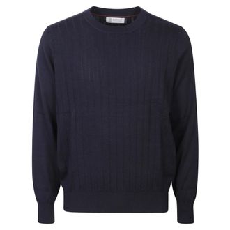 Brunello Cucinelli Herren, Strickwaren, Blau, 2XLGr&ouml;&szlig;e