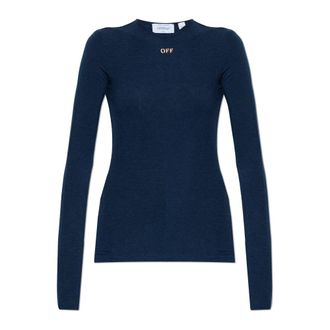 Off-white Langarmshirt - - Tops - Damen - Blau - XL