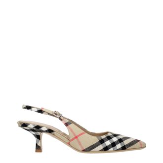 Burberry Femmes Sandales Tissu Beige