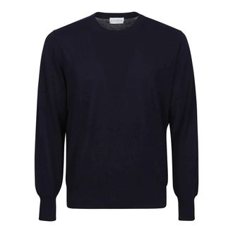 Ballantyne Plain Sweater - - Knitwear - Herren - Blau - L