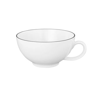 SELTMANN WEIDEN Teetasse - 0,20 L - Durchmesser: 11,3 cm - Höhe: 4,9 cm - Lido - Form: Rund - 10826 Weiß - Black Line