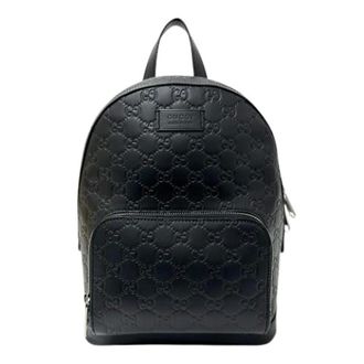 Gucci unisex, Pre-owned, Noir, Taille: ONE Size Sac &agrave; dos en cuir Pre-owned