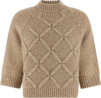 PESERICO Damen, Strickwaren, Beige, MGr&ouml;&szlig;e