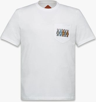 MCM T-Shirt Rabot aus Bio-Baumwolle mit Brusttasche