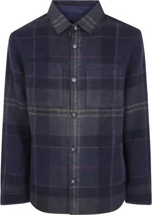 Barbour Woodlane Brushed Check Overshirt - Homme - Vestes - Bleu - Taille: M
