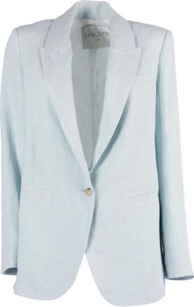 Forte_Forte Femme, Vestes, Bleu, Taille: 40 FR Giacca Tela Lino Chic