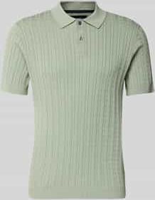 Christian Berg Slim Fit Poloshirt in Strick-Optik