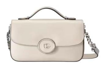 Gucci Ivory Leather Petit GG Leather 2 Way Shoulder Bag