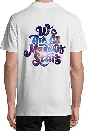 Generic We are All Made of Stars Cosmos Universe Graphic T-Shirt Polo Homme en Coton Medium