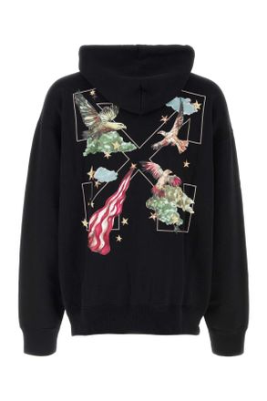 Off-white Ombb085z26fle0 0300 Black Exterior: Cotton Felpe Sweater