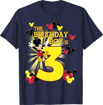 Disney Mickey & Friends 3 Year Old Birthday Boy T-Shirt