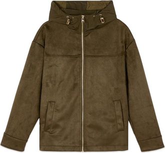 Oltre Femme, Vestes, Vert, Taille: 38 FR Veste zipp&eacute;e &agrave; capuche