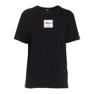 Karl Lagerfeld Logo T-Shirt Upgrade - - Tops - Herren - Schwarzk - XL
