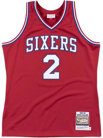 Mitchell & Ness Authentic 79ers 1982 Moses Malone Trikot - Rot