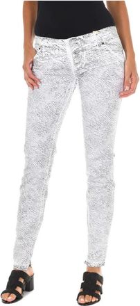 Met Met, Femme, Pantalons, Blanc, Taille: W25 Pantalon Long Slim Fit