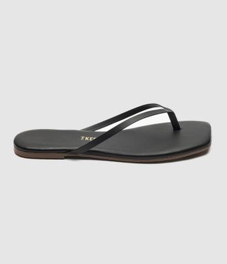 Tkees Tongs Square Toe Lily Black