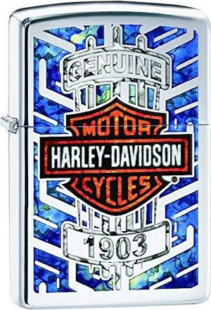 Zippo Harley Davidson Logo Armor Ice Pocket Feuerzeug, Chrom