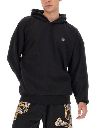 Philipp Plein Cotton Oversize Hoodie - Black