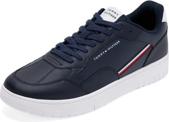 Tommy Hilfiger Herren Cupsole Sneaker Basket Core Stripes Low Top, Blau (Desert Sky), 47