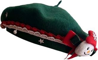 Generico B&eacute;rets fran&ccedil;ais pour femme, manteau en laine avec d&eacute;tails d&eacute;coratifs B&eacute;rets fran&ccedil;ais pour femmes et filles en hiver, No&euml;l, Saint-Valentin, Nouvel An, 