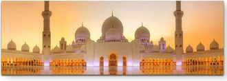 Paul Sinus Art Scheich-Zayid-Moschee in Abu Dhabi - Panoramabild auf Leinwand in 150x50cm