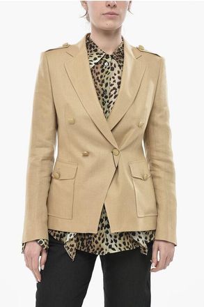 Tagliatore Linen Double-Breasted Blazer DARLENE size 42