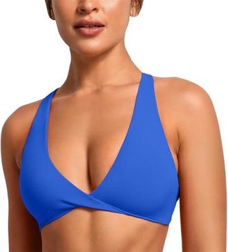 Generic Haut De Maillot De Bain Femme Push Up Sexy Hauts De Bikini R&eacute;glables Chic Classics Col en V Hauts De Maillots Bretelles avec Rembourrage Swimwear Top 