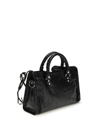 Balenciaga Womens Handbag Le City Black Lambskin Shoulder Bags