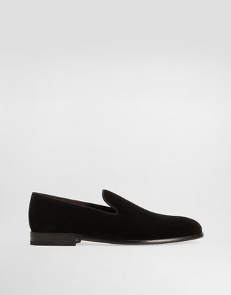 Dolce & Gabbana Samt-slipper - Mann Driver Und Mokassins Schwarz Samt 40.5