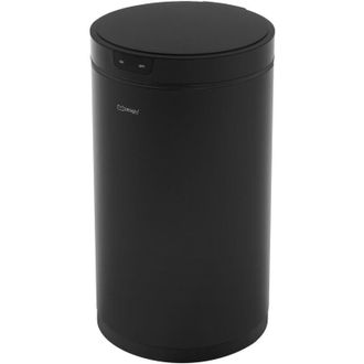 ML Design ML-Design M&uuml;lleimer mit Sensor 30L rund aus Stahl, Schwarz, Automatisches &Ouml;ffnen und Schlie&szlig;en, Abfalleimer ber&uuml;hrungslos, Klemmring f&uuml;r M&uuml;llbeutel