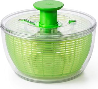Oxo Good Grips Salatschleuder mit Sieb und Deckel, grün - zum Trocknen von Salat