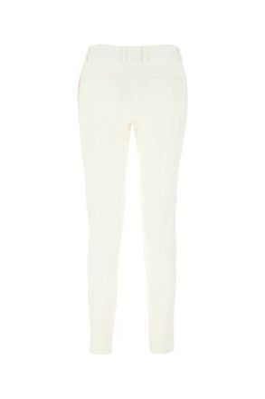 Saint Laurent Womens Ivory Wool Pant 9935 Pantaloni Trousers