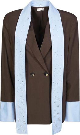 Liu Jo Femme, Vestes, Brun, Taille: 38 FR Giacca TS Navetta