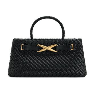 JW PEI Cabas Elora Tress&eacute; - - Bags - Damen - Schwarzk - ONE SIZE
